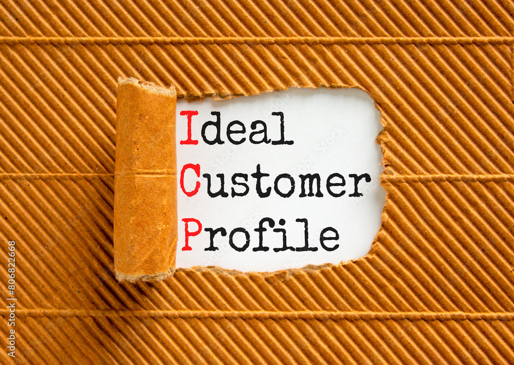 ICP ideal customer profile symbol. Concept words ICP ideal customer ...