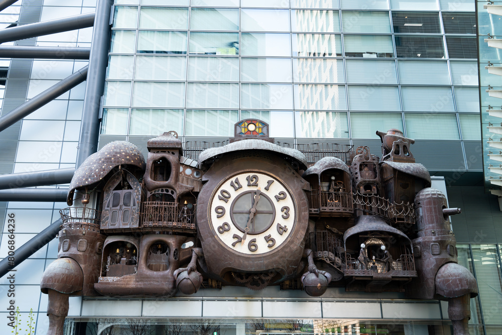 Tokyo, Japan - M1r 30, 2024 : The giant Ghibli clock that located at ...