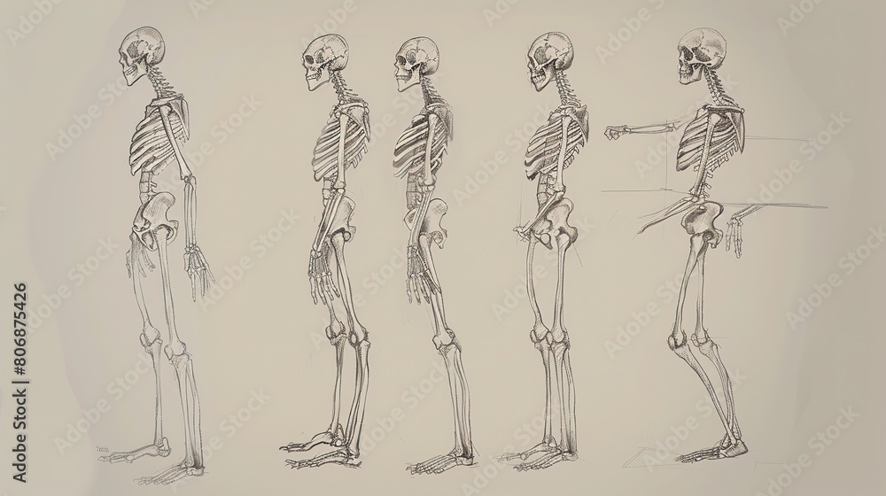 Foundation of Support: Draw the skeletal structure, portraying the ...
