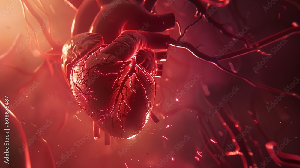 Heartbeat of Life: Illustrate the rhythmic dance of the human heart as ...