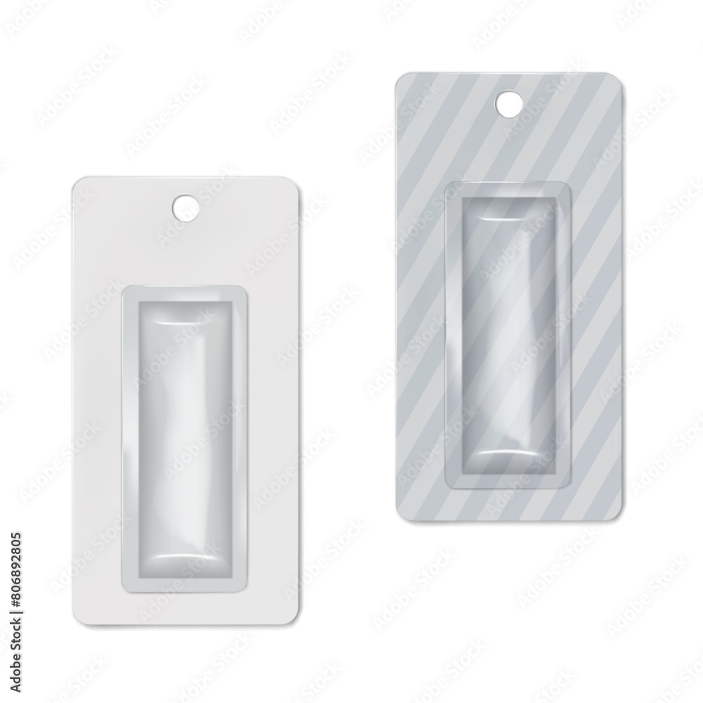 Cardboard and transparent plastic blister box package with hanging slot ...