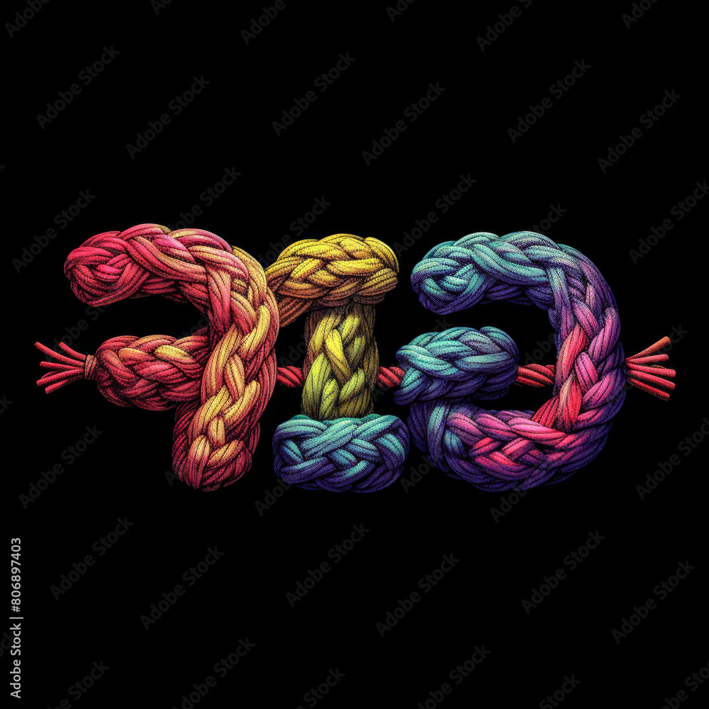 logo of three letters "GIF" in Knitted STYLE Stock Illustration | Adobe ...