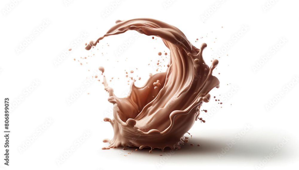 Chocolate milk splashy Stock Illustration | Adobe Stock
