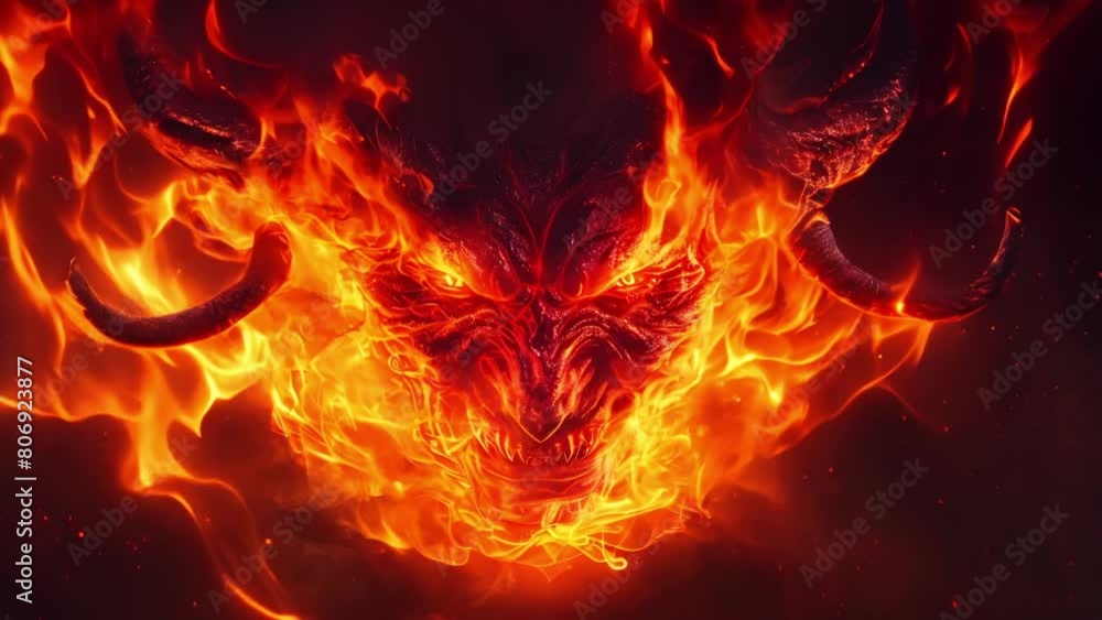 Infernal Overlord in Flames. Concept Fantasy Creatures, Fire and Flames ...