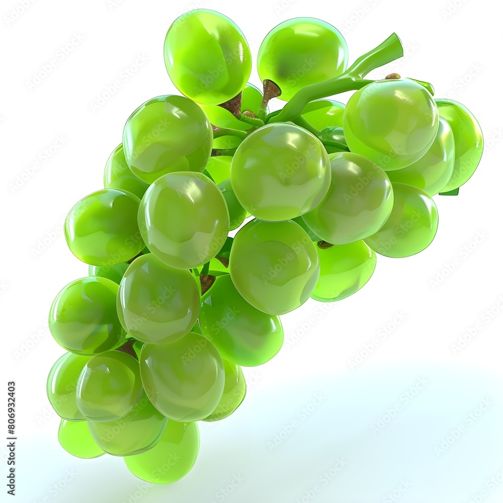 grapes isolated on white, green grapes isolated on transparent ...