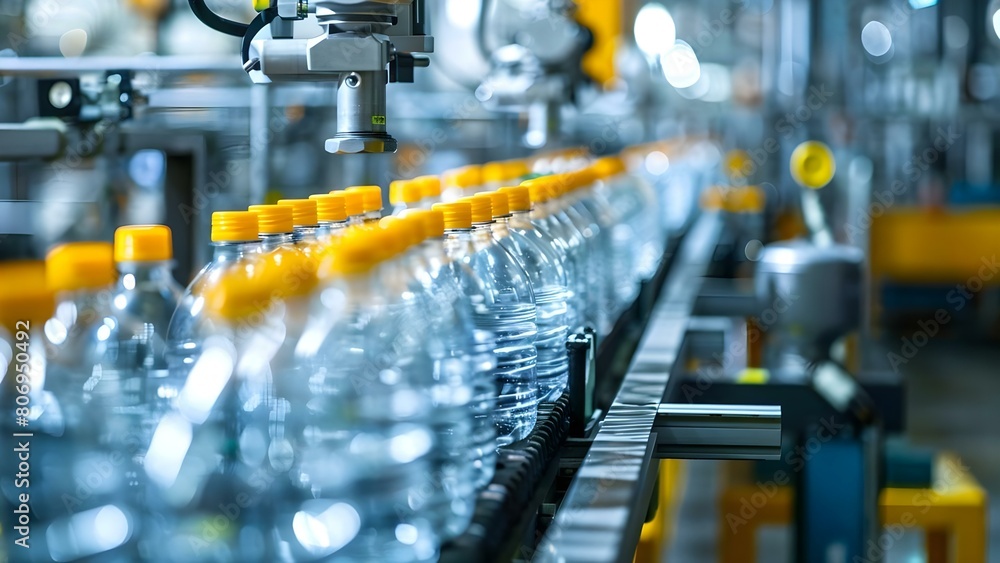 Efficient and speedy production of plastic bottles through factory ...