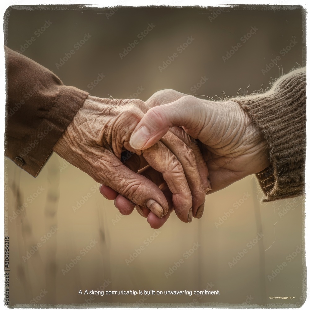 A photograph captures two intertwined hands, fingers interlocked in a ...