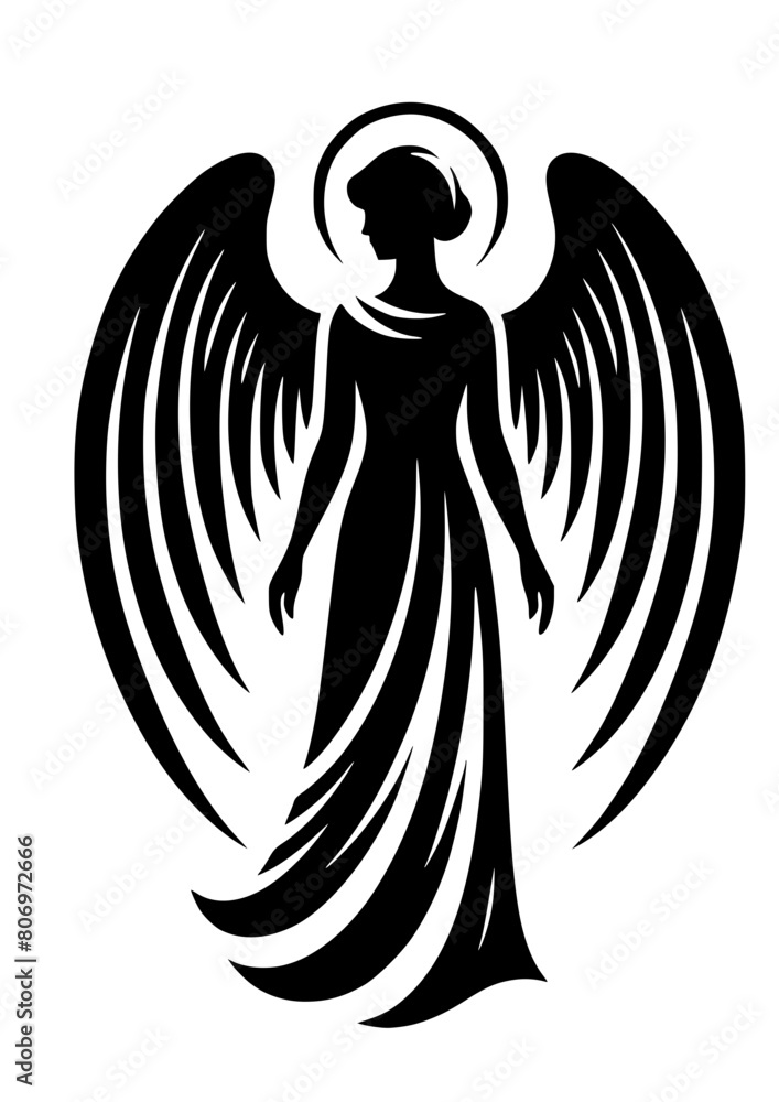 Angel SVG, Saint SVG, Angel Silhouette, Angel Clipart, Angel Cut file ...