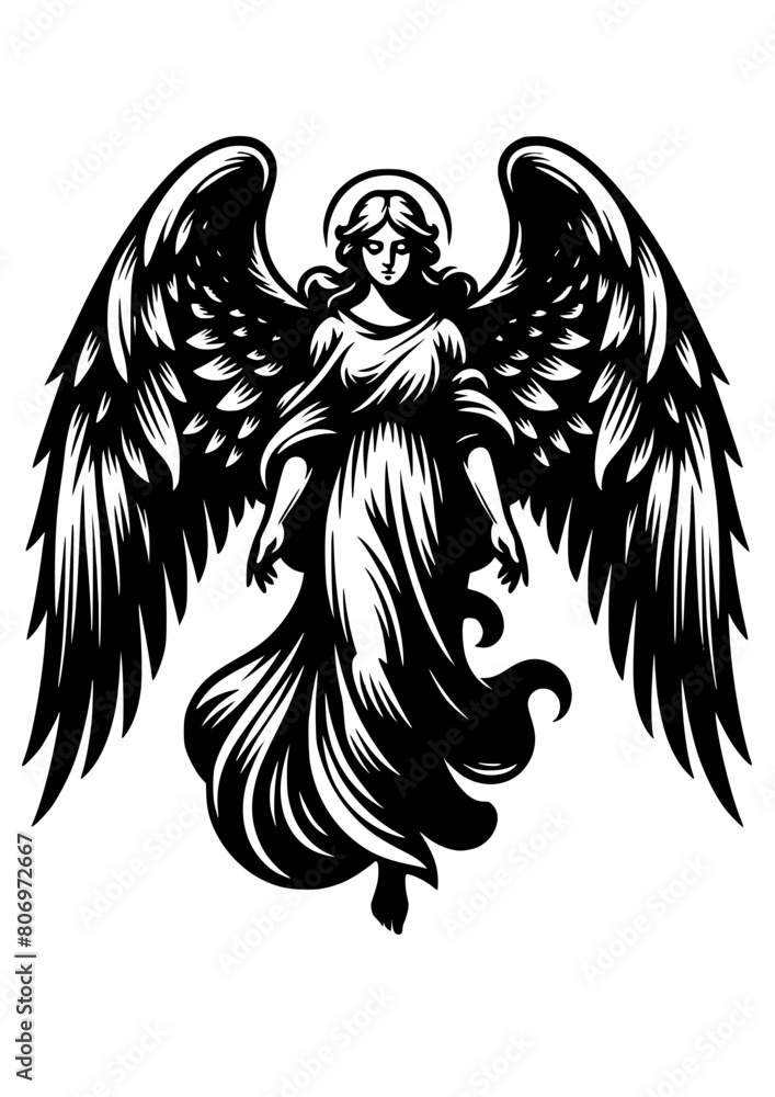 Angel SVG, Saint SVG, Angel Silhouette, Angel Clipart, Angel Cut file ...