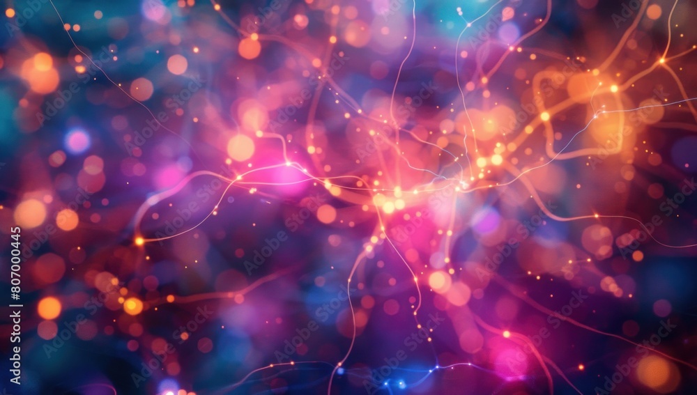 Abstract representation of neuropathic pain, with electrical sparks ...