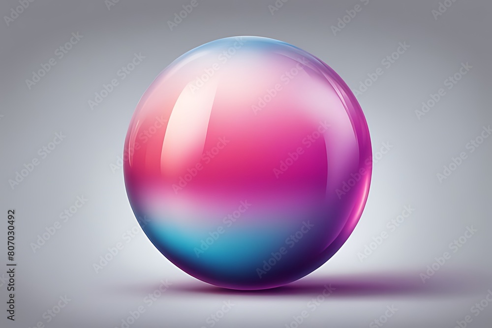 A hyper-realistic, highly detailed liquid sphere with gradient coloring ...