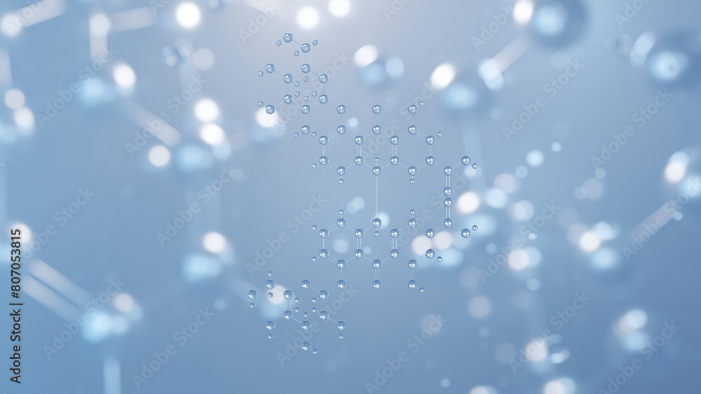 sennoside molecular structure 3d, diastereoisomeric mixture, structural ...