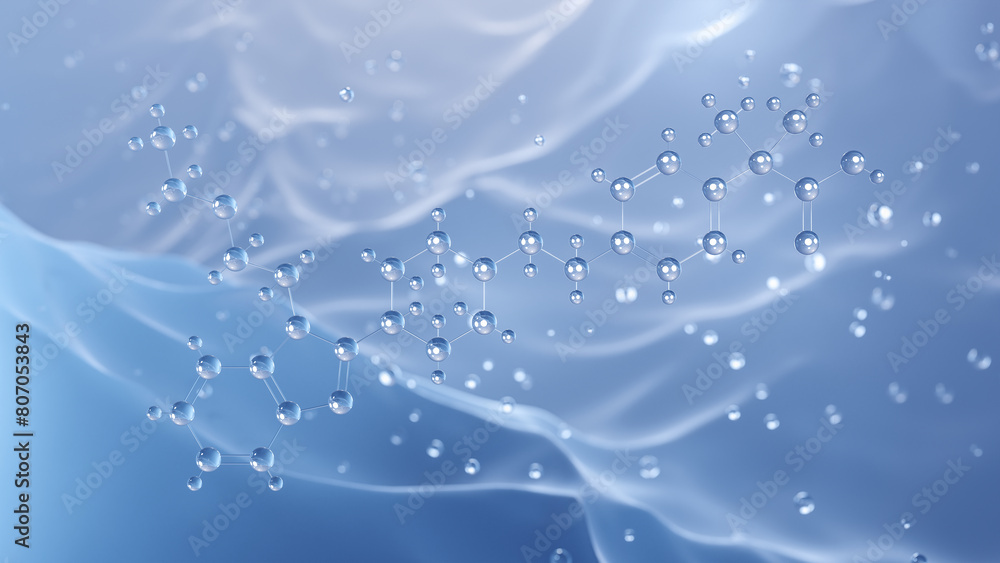 bilastine molecular structure, 3d model molecule, antihistamine ...