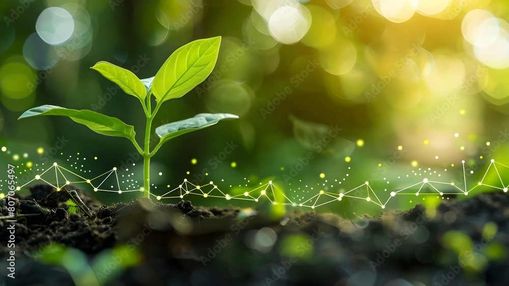 ESG investment concept with nature background and infographic promoting ...