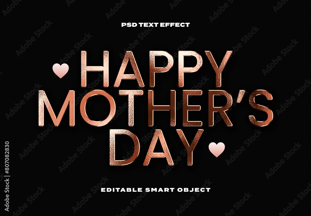 Copper Metallic Text Effect Stock Template | Adobe Stock