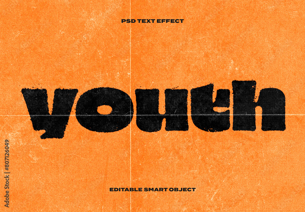 Bold Distressed Text Effect Stock Template | Adobe Stock