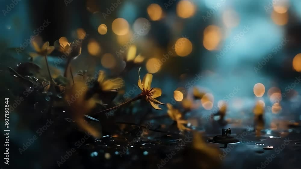 Narrate a tale of a high-tech backdrop with mesmerizing bokeh effects ...