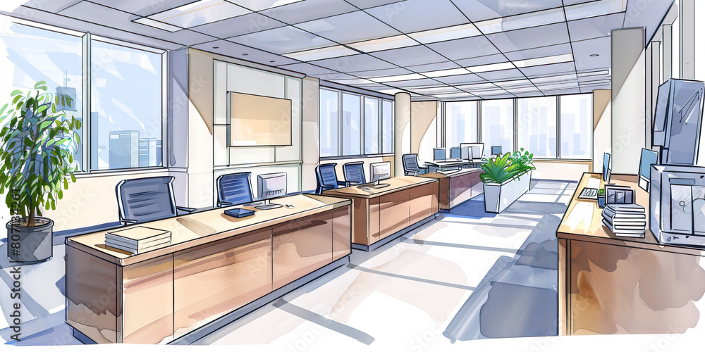 Training Area Floor: Showing a dedicated space for new employee ...