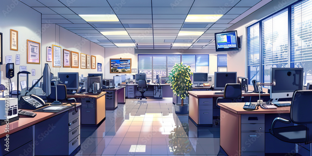 Customer Service Area Floor: Showing a designated area for handling ...