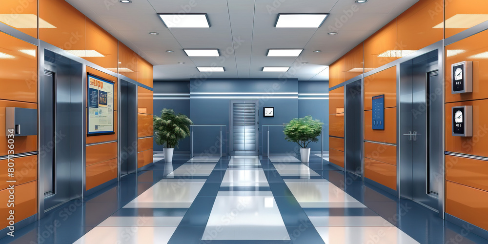 Employee Entrance and Exit Floor: Displaying the entrance and exit ...