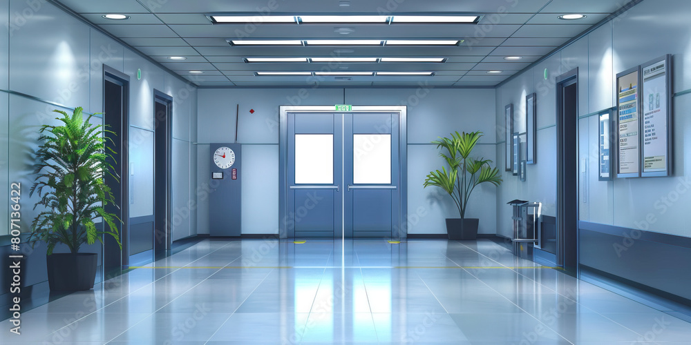 Employee Entrance and Exit Floor: Displaying the entrance and exit ...