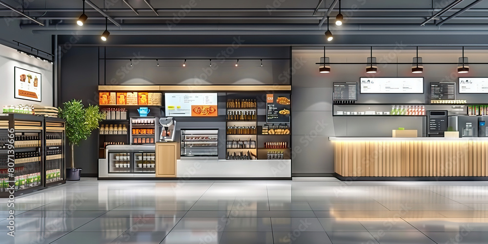 Mobile Ordering Pickup Area Floor: Displaying a designated area for ...