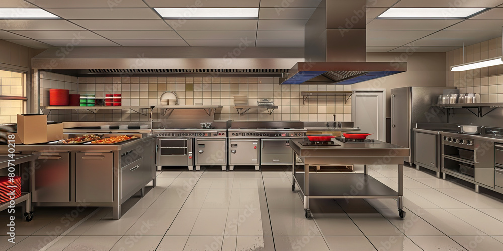 Employee Training Kitchen Floor: Showing a dedicated kitchen space for ...