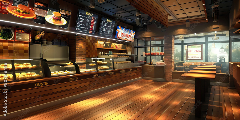 Menu Display and Pricing Area Floor: Displaying a designated area for ...