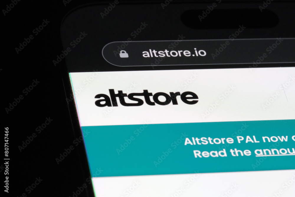 Shanghai,China-May 6th 2024: AltStore app store logo sign on website ...