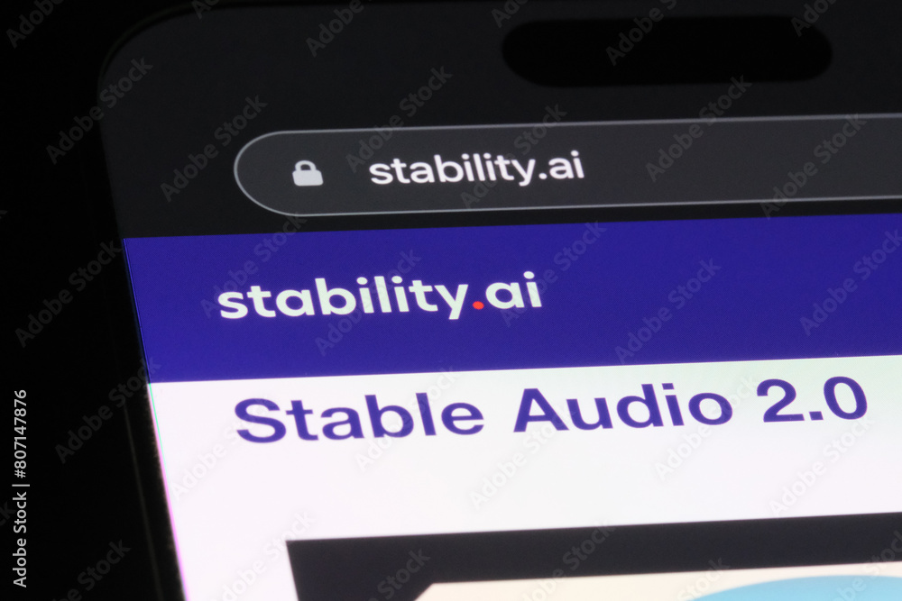 Shanghai,China-May 6th 2024: Stable Audio 2.0 on Stability AI website ...