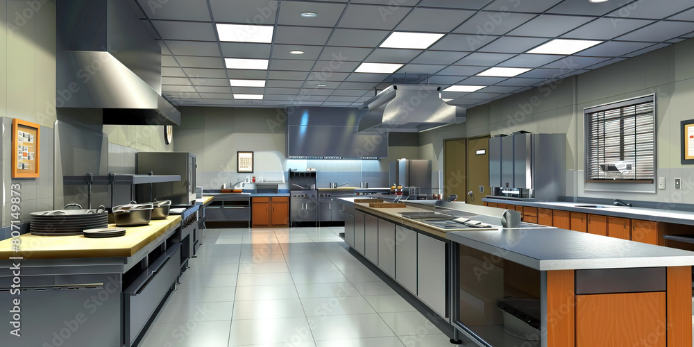 Food Preparation Training Area Floor: Showing a dedicated area for ...