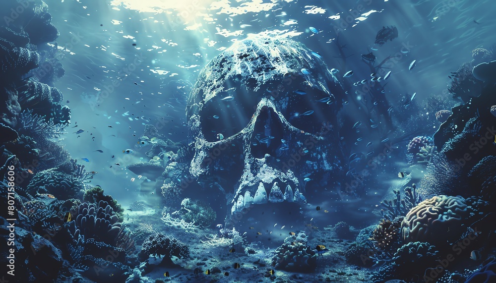 Infuse your Underwater World illustration with a haunting essence by ...