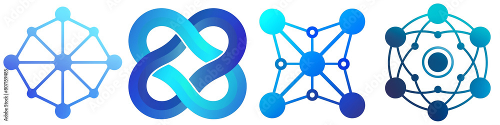 Connect clipart collection, symbol, logos, icons isolated on ...