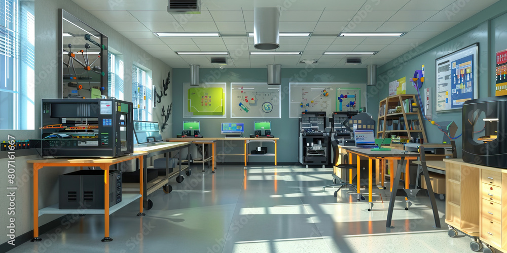 STEM Lab Floor: Featuring robotics kits, 3D printers, science ...