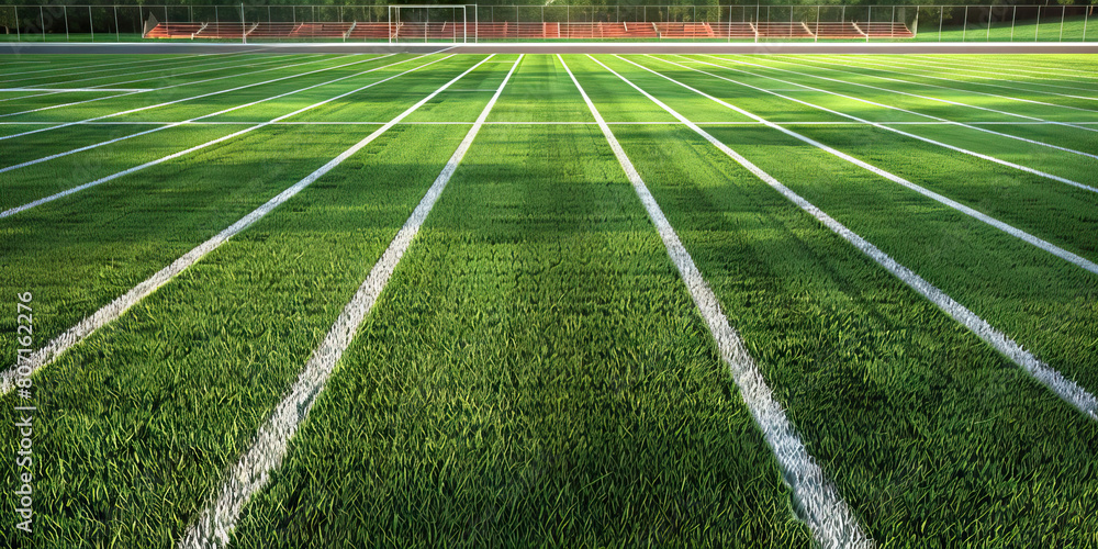 Outdoor Sports Field Floor: Showing markings for sports like soccer ...