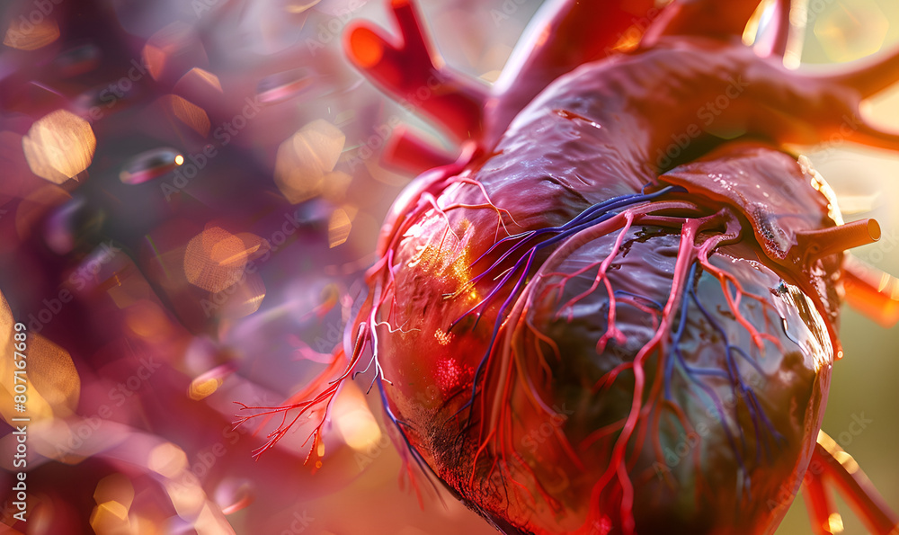 Anatomy of Human Heart . Digital healthcare and internal organ medical ...