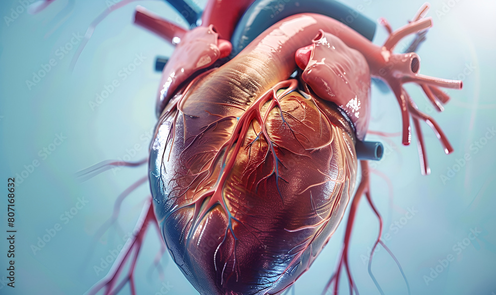 Anatomy of Human Heart . Digital healthcare and internal organ medical ...