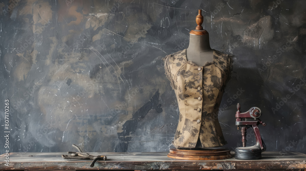 Vintage Dressmaker?s Mannequin, Tailoring tools and old mannequin ...