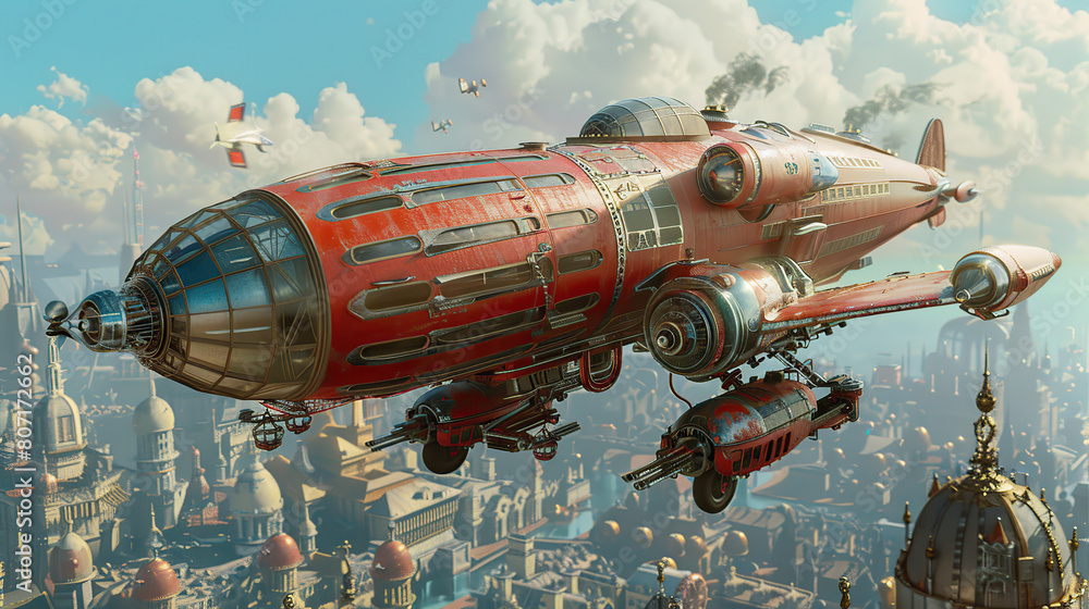 steampunk, city, machines, gears, industrial, retro-futuristic ...