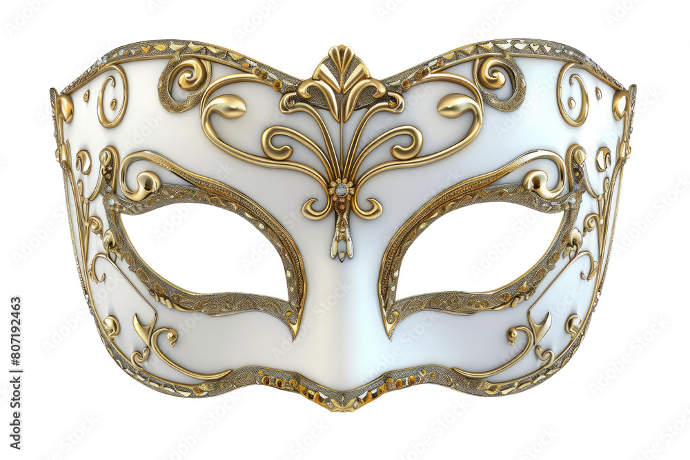 Isolated masquerade mask on a pure white or transparent background with ...
