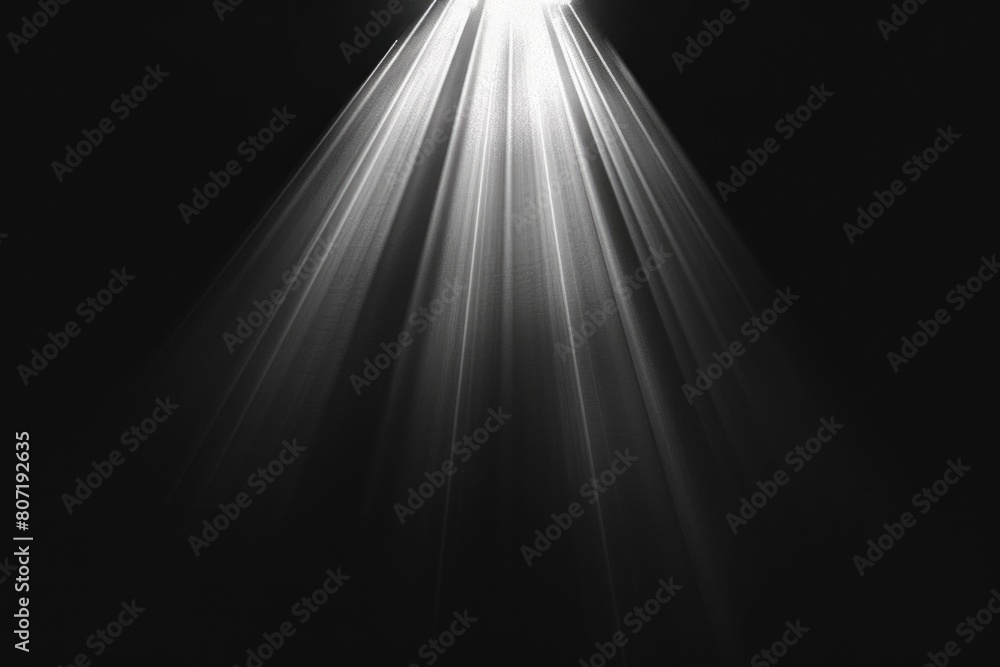 Rays of light isolated on the black background for overlays design ...