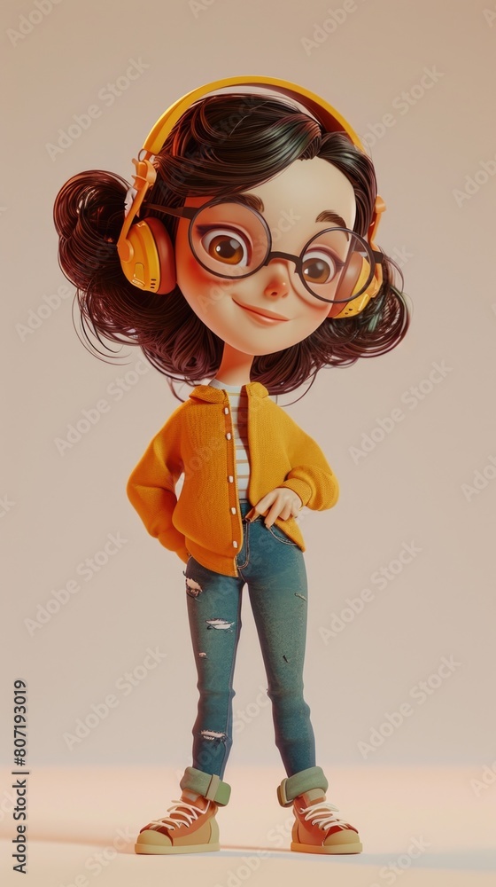 Cartoon digital avatars of a seasoned female voice actor, effortlessly ...