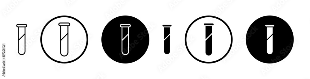 Vetor de Test tube vector illustration set. Chemistry lab chemical ...