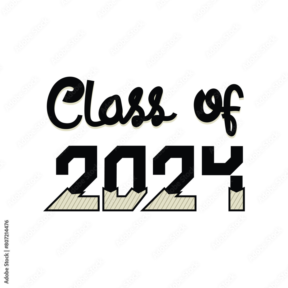 Graduation class of 2024 calligraphy text design Stock Vector | Adobe Stock