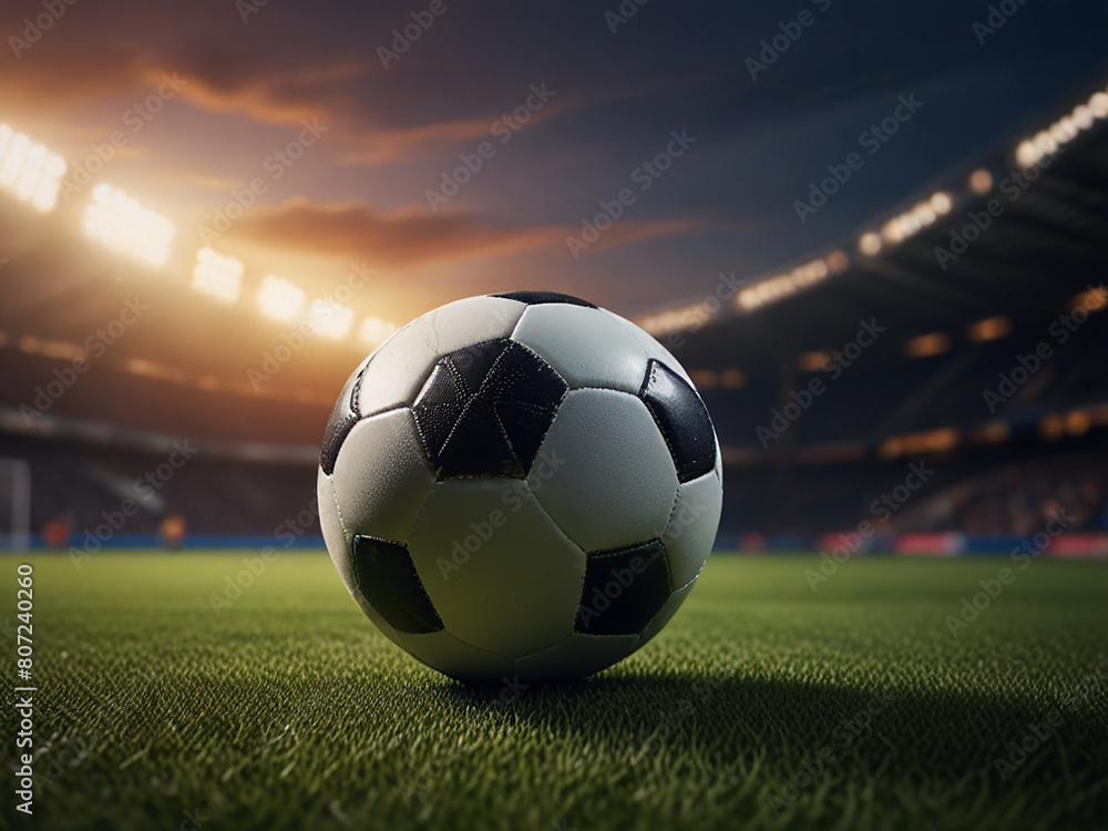 Soccer ball on stadium | Football Background 4k 2024 Stock Photo ...
