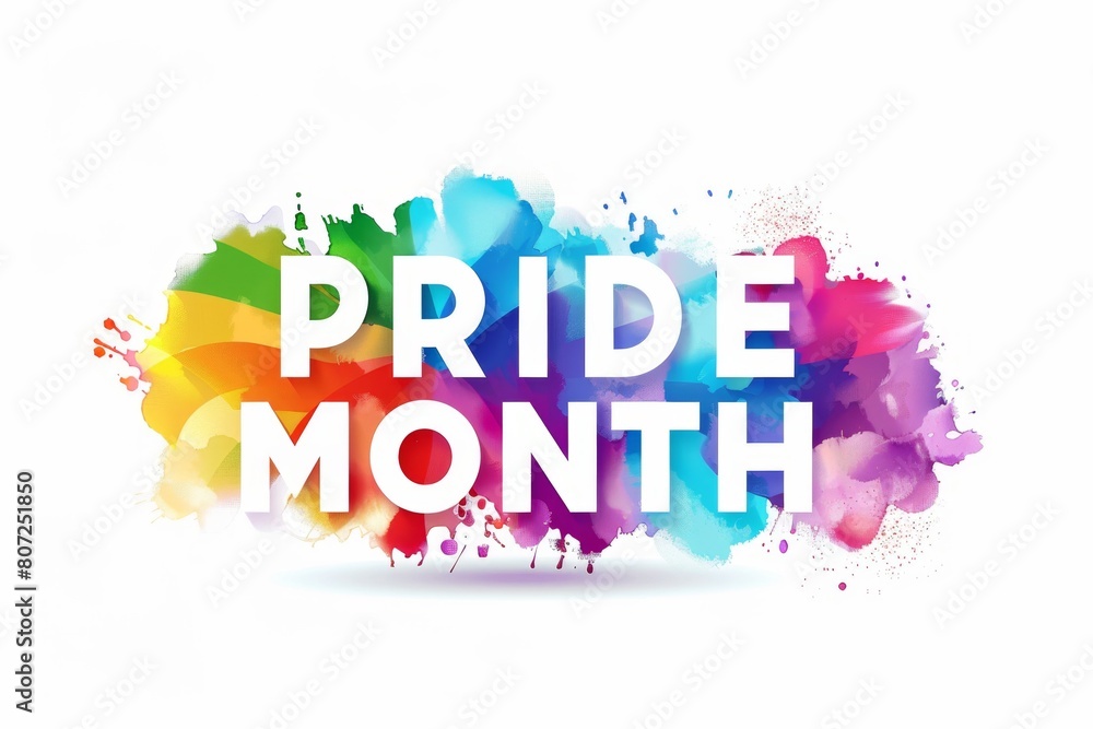 Pride logo with rainbow colors and the text "PRIDE MONTH" in white ...