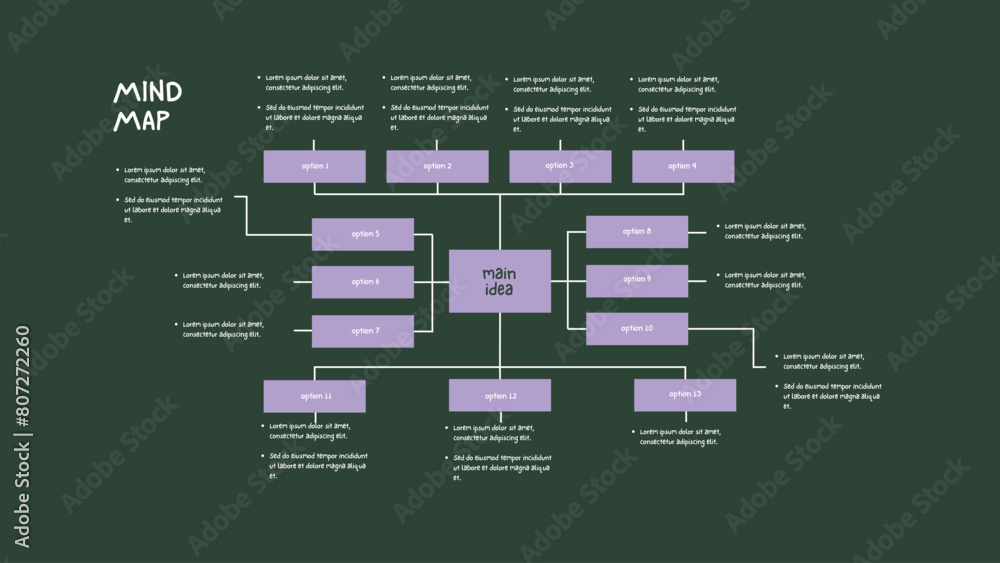 Black and Blue Professional Extensive Mind Map Graph, Interactive ...