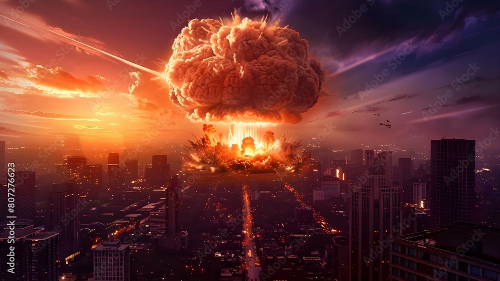Devastation as city is consumed by mushroom cloud in aftermath of ...