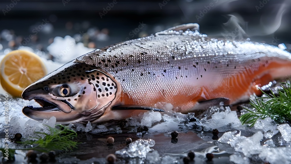 Foto de Captivating photo of a salmon rich in Omega- fatty acids ...