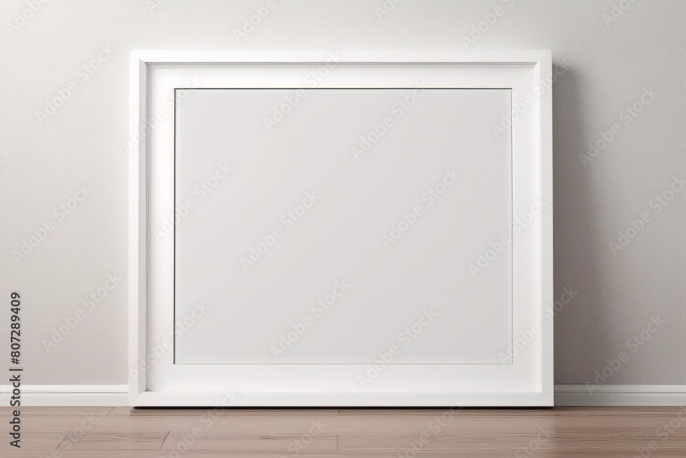 Marco vertical rectangular ligero y delgado colgado en una pared con ...